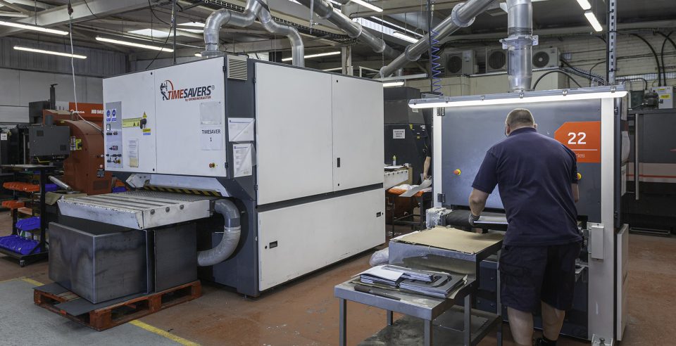 High quality sheet metal finishes at Alphin Pans - Timesavers